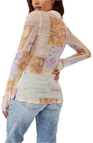 Free People Floral Button-up Shirt