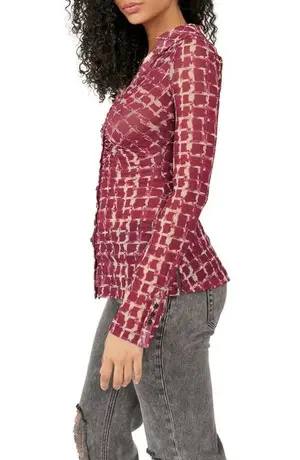 Free People Floral Button-up Shirt