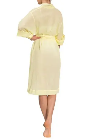 EVERYDAY RITUAL Short Tie Waist Robe - Limoncello