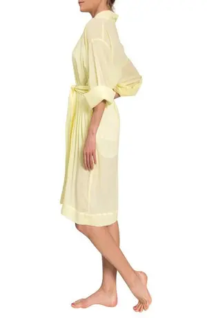EVERYDAY RITUAL Short Tie Waist Robe - Limoncello
