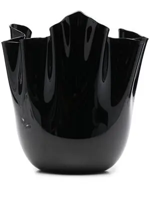 VENINI Vaso-fazz Glass Vase - Black
