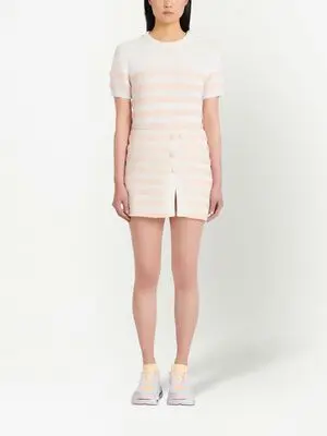 Balmain Striped Knitted Skirt