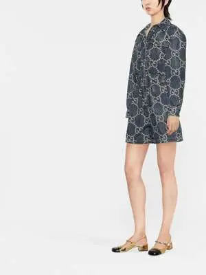 Gucci Jumbo Gg Denim Playsuit