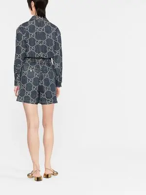 Gucci Jumbo Gg Denim Playsuit