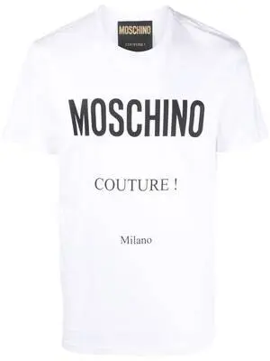 Moschino Logo-print Organic-cotton T-shirt - White