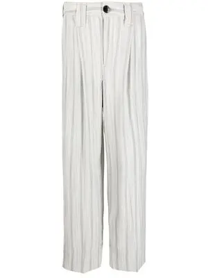 GANNI Striped Suiting Trousers - Grey