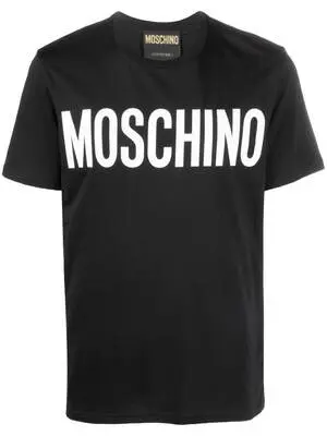 Moschino Organic-cotton Logo-print T-shirt - Black