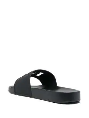 Dolce & Gabbana Cut-out Logo Slides - Black