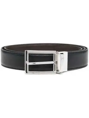 Zegna Buckle-fastening Leather Belt - Brown