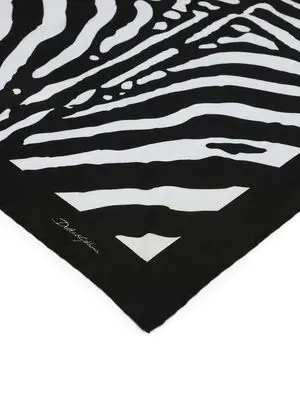 Dolce & Gabbana Zebra-print Twill Scarf