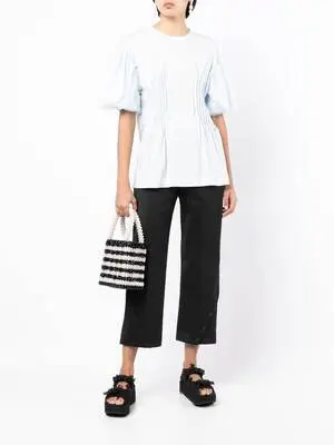 Simone Rocha Tulle-sleeve Sculpted T-shirt