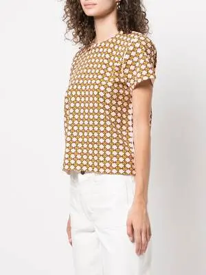 Tory Burch Logo-check T-shirt