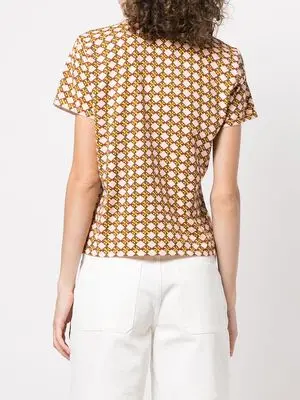 Tory Burch Logo-check T-shirt