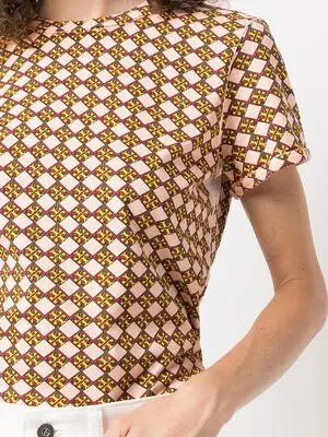 Tory Burch Logo-check T-shirt