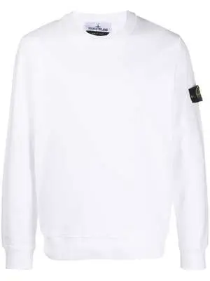 Stone Island Compass-patch Sweatshirt - White