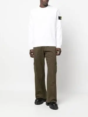 Stone Island Compass-patch Sweatshirt - White