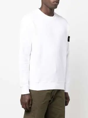 Stone Island Compass-patch Sweatshirt - White