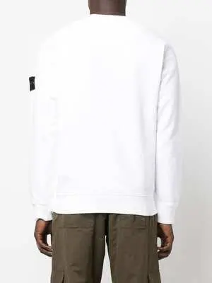 Stone Island Compass-patch Sweatshirt - White