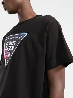 Versace Logo-patch Cotton T-shirt
