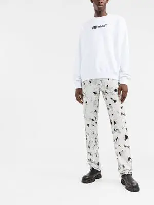 Off-White Logo Print Long Sleeve Sweatshirt