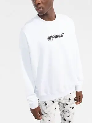 Off-White Logo Print Long Sleeve Sweatshirt