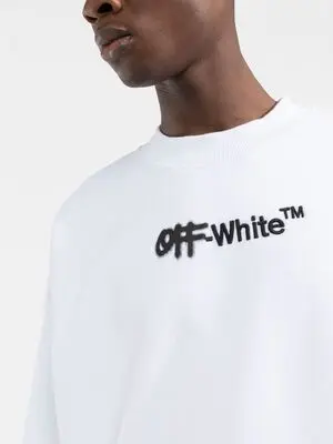 Off-White Logo Print Long Sleeve Sweatshirt