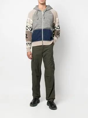 Dsquared2 Intarsia-knit Zip-up Hoodie