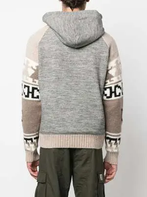 Dsquared2 Intarsia-knit Zip-up Hoodie
