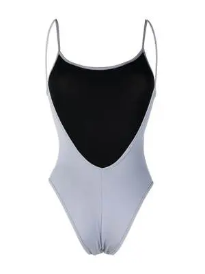 MANOKHI Scoop-neck Open-back One-piece - Grey