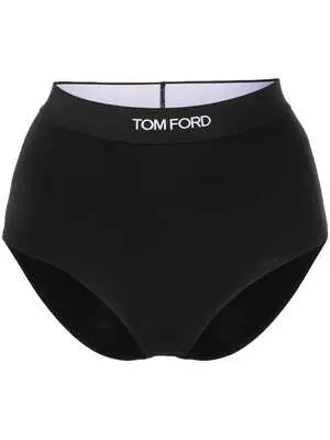 TOM FORD Logo-waistband Briefs - Black