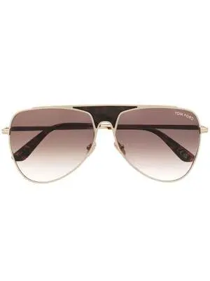 TOM FORD Pilot-frame Gradient Sunglasses - Gold