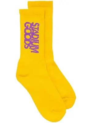 STADIUM GOODS Logo Showtime Crew Socks - Yellow