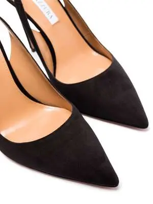 AQUAZZURA 105mm Bow Tie Pumps - Black