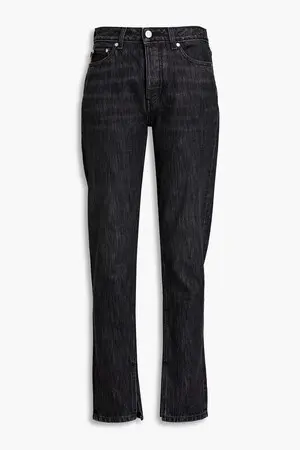 GANNI GANNI Mid-Rise Slim-Leg Jeans - Charcoal