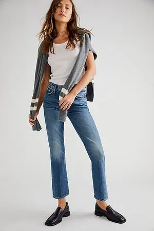 MOTHER MOTHER The Insider Ankle Jeans Medium Wash