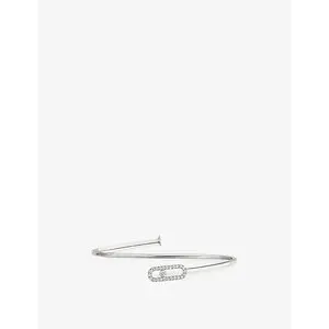 Messika Move Uno Flex Diamond Bangle - White Gold