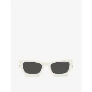 Miu Miu Mu 09ws Rectangle-frame Sunglasses - White
