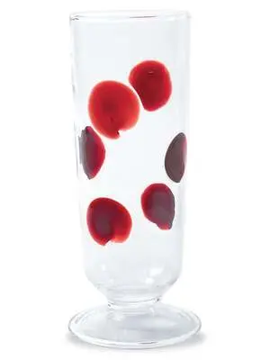 VIETRI Drop Champagne Glass Red