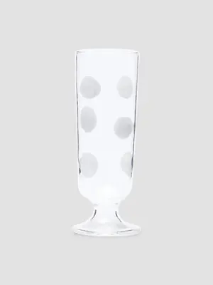 VIETRI Drop Champagne Glass White