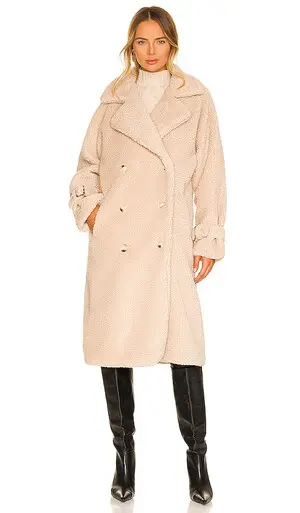 LAMARQUE Malani Faux Fur Coat - Beige