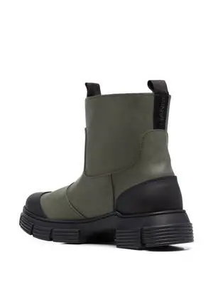 GANNI Contrast Toe-cap Detail Boots