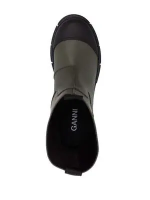 GANNI Contrast Toe-cap Detail Boots