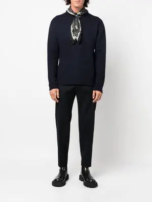 JIL SANDER Virgin-wool Tapered Trousers - Blue
