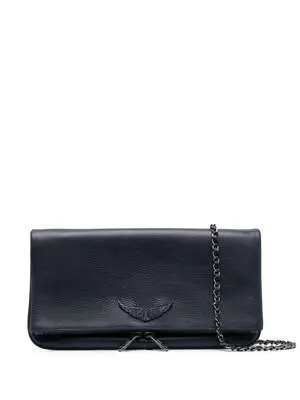 Zadig&Voltaire Grained Leather Wings-patch Bag - Blue