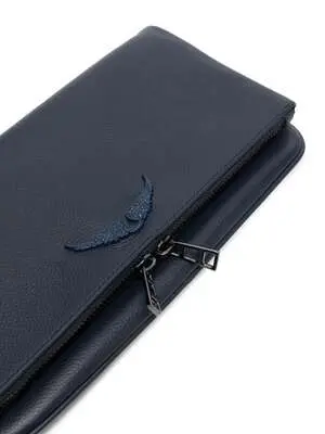 Zadig&Voltaire Grained Leather Wings-patch Bag - Blue