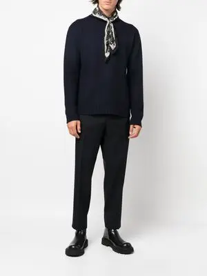 JIL SANDER Straight Leg Tailored Trousers - Blue