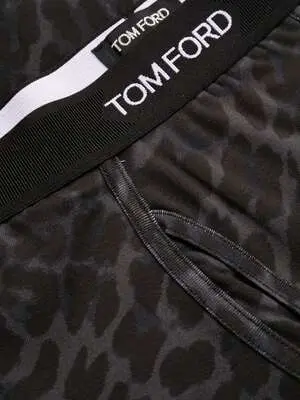 TOM FORD Logo-waistband Leopard-print Boxers