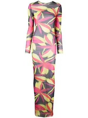 LOUISA BALLOU Graphic-print Dress - Pink