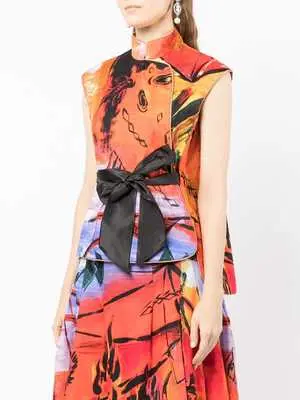 Shiatzy Chen Circus Collection Band-collar Top