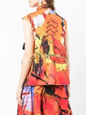 Shiatzy Chen Circus Collection Band-collar Top